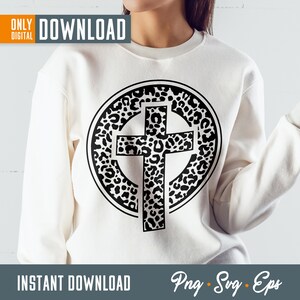 Leopard Cross Svg Png Bundle Sublimation Design, Christian Svg, Digital ...