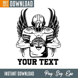Football Player Angel Wings SVG, PNG, EPS (digital Download) - Etsy