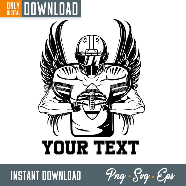 Football With Wings Clipart - Etsy