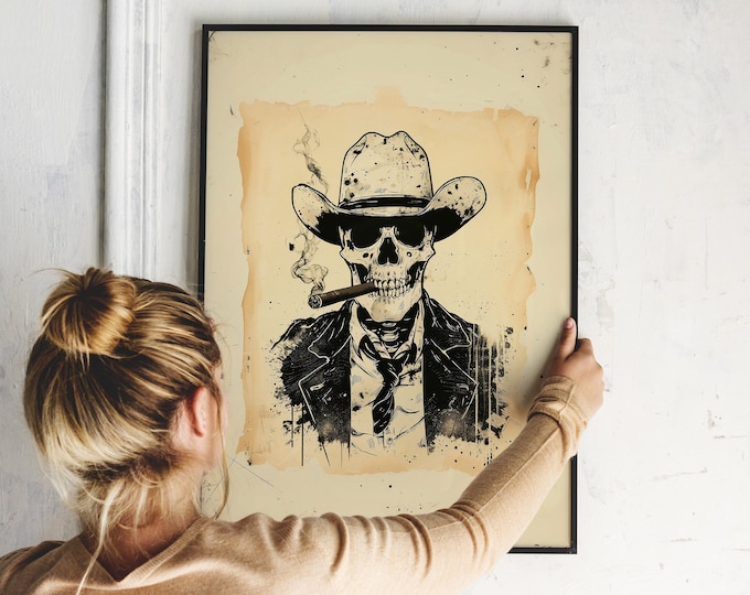 Cowboy Skeleton | Western Skeleton | Skeleton Decor | Halloween Horse ...