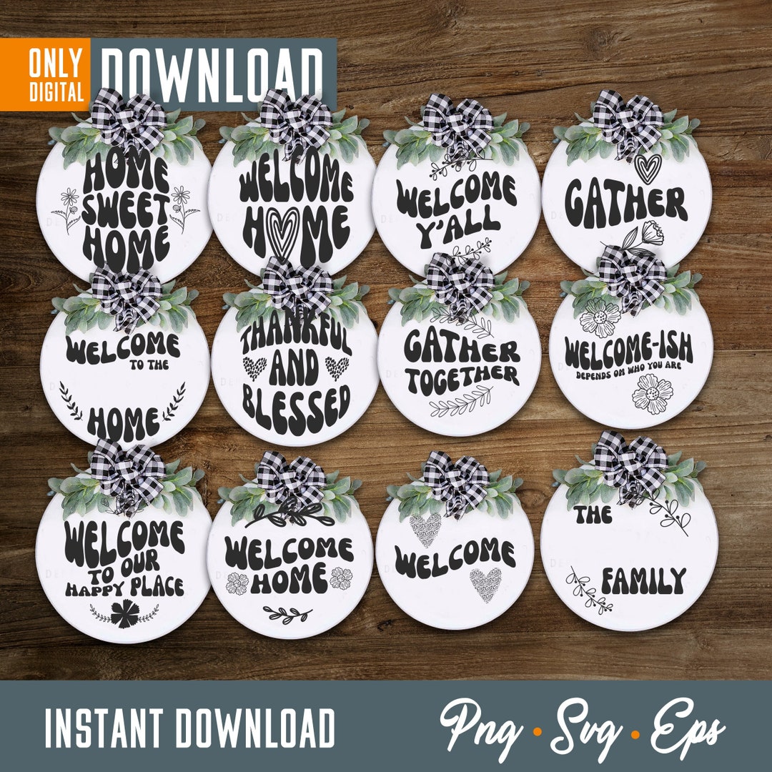 Welcome Svg Bundle Retro, Welcome Sign Svg, Welcome Svg, Welcome to Our ...