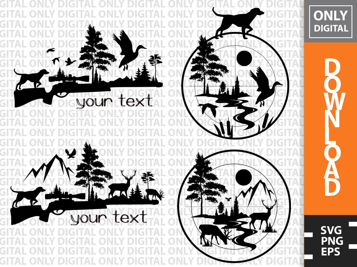 Hunting Svg Hunting Monogram Svg Hunting Svg Bundle Pack - Etsy