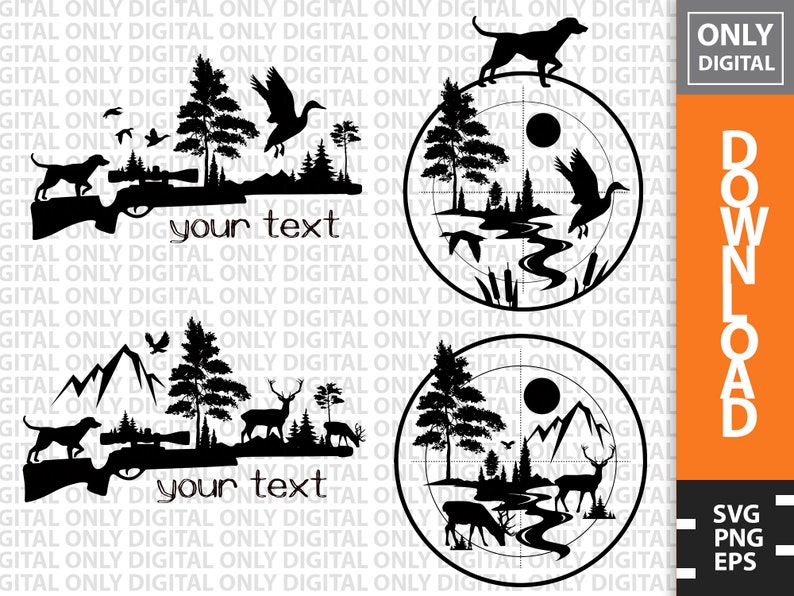Hunting Svg Hunting Monogram Svg Hunting Svg Bundle Pack - Etsy