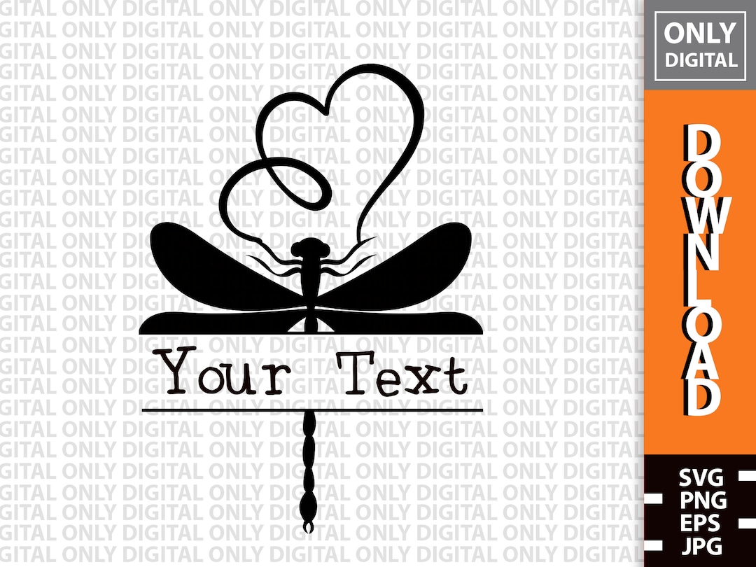 Love Dragonfly Svg ,stencil Svg, Dragonfly Monogram Svg ,dragonfly With ...