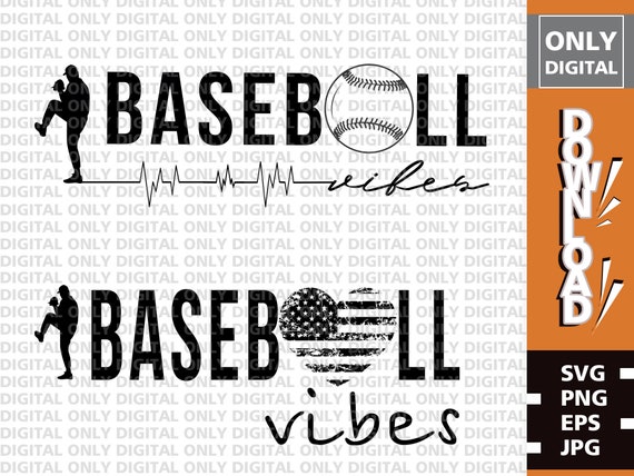 Love Baseball Svg Baseball Heartbeat Svg Baseball Svg | Etsy