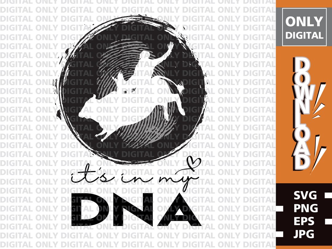Bull Riding DNA, Rodeo Clipart (svg, Png, Eps, Jpg) - Etsy