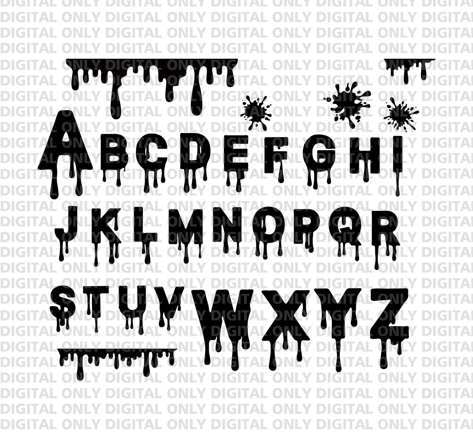 Dripping Letters Svg dripping Font Svg Dripping Alphabet - Etsy