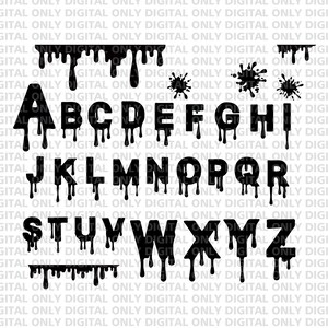 Dripping Letters Svg ,dripping Font Svg, Dripping Alphabet Font Svg ...