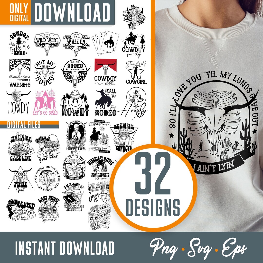 Western Svg Bundle Western Png Western Clipart Western - Etsy