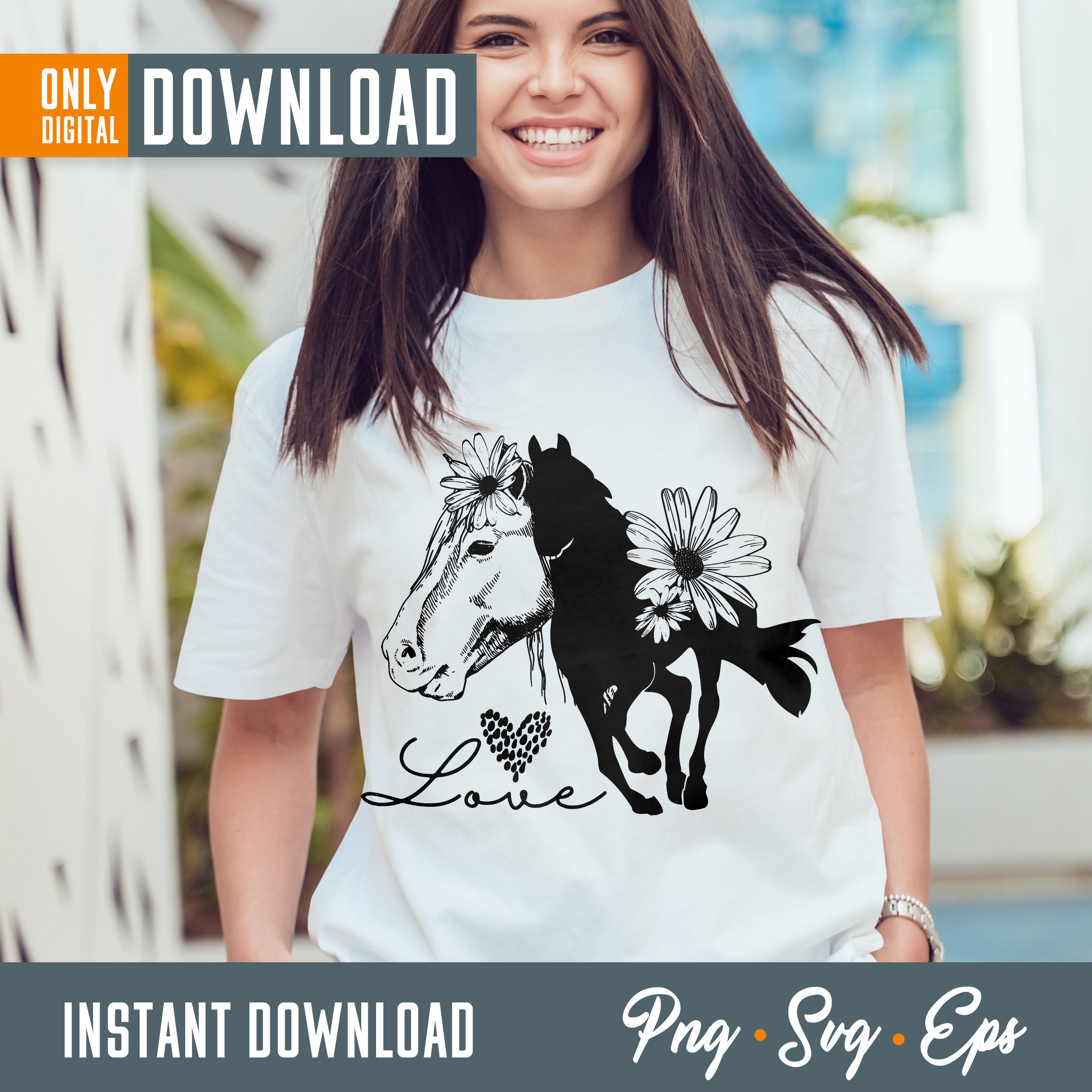 Pferd svg Pferd Clipart Pferd Svg Pferdekopf mit Blumen - Etsy Österreich