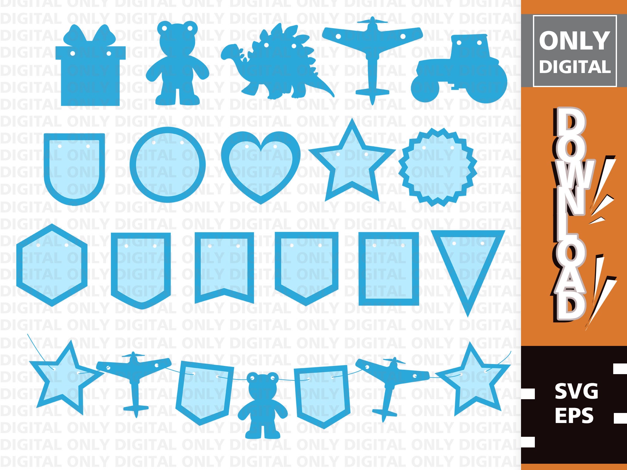 Banner de cumpleaños SVG, banderín svg, Birthday boy svg, garland svg ...