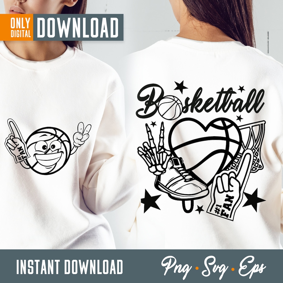 Retro Basketball Smile Face SVG Bundle, Clipart (digital Download) - Etsy