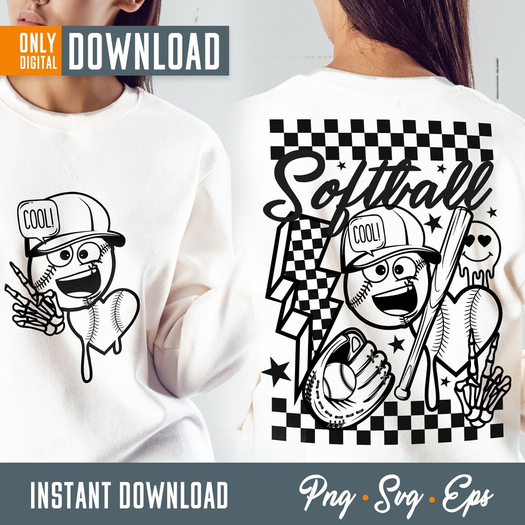 Retro Softball Svg Bundle, Softball Svg , Softball Transfer, Retro ...