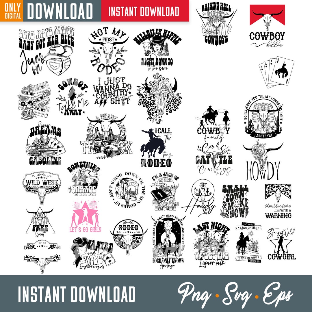 Western Svg Png Sublimation Designs, Western Rodeo Svg, Western Clipart ...