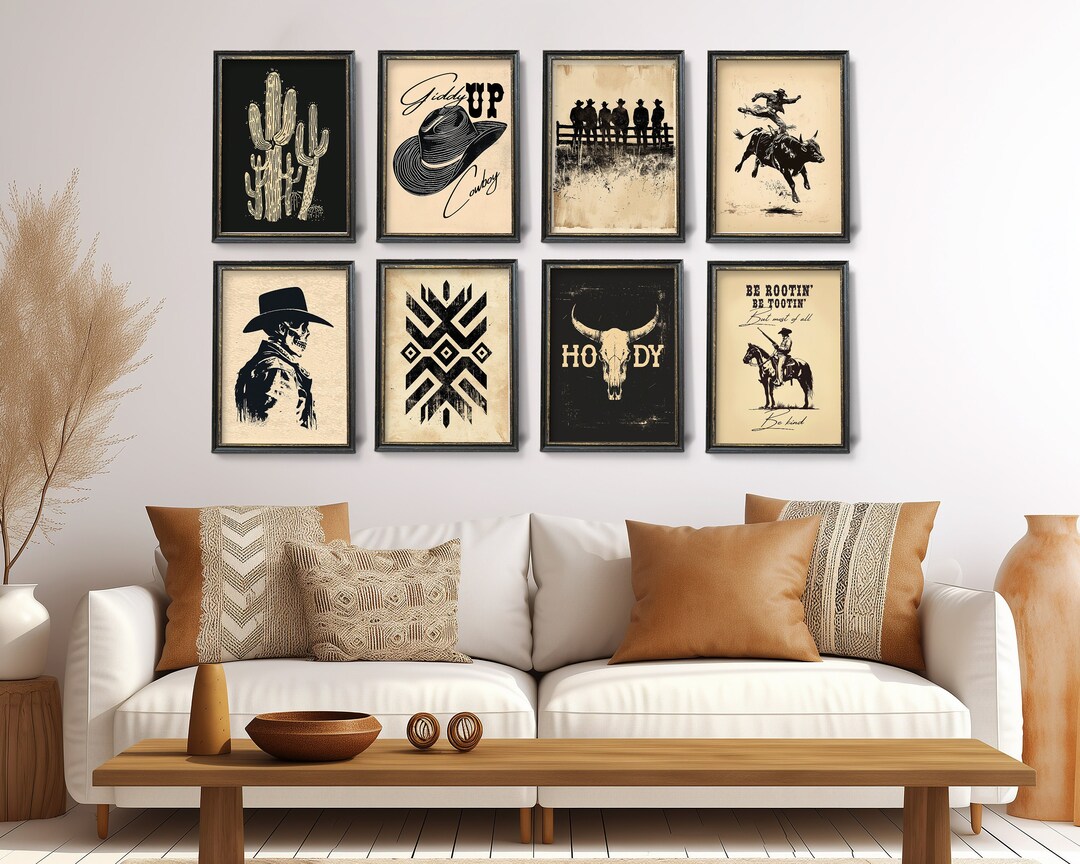 Vintage Cowboy Prints, Wild West Gallery Wall Art (digital Download) - Etsy