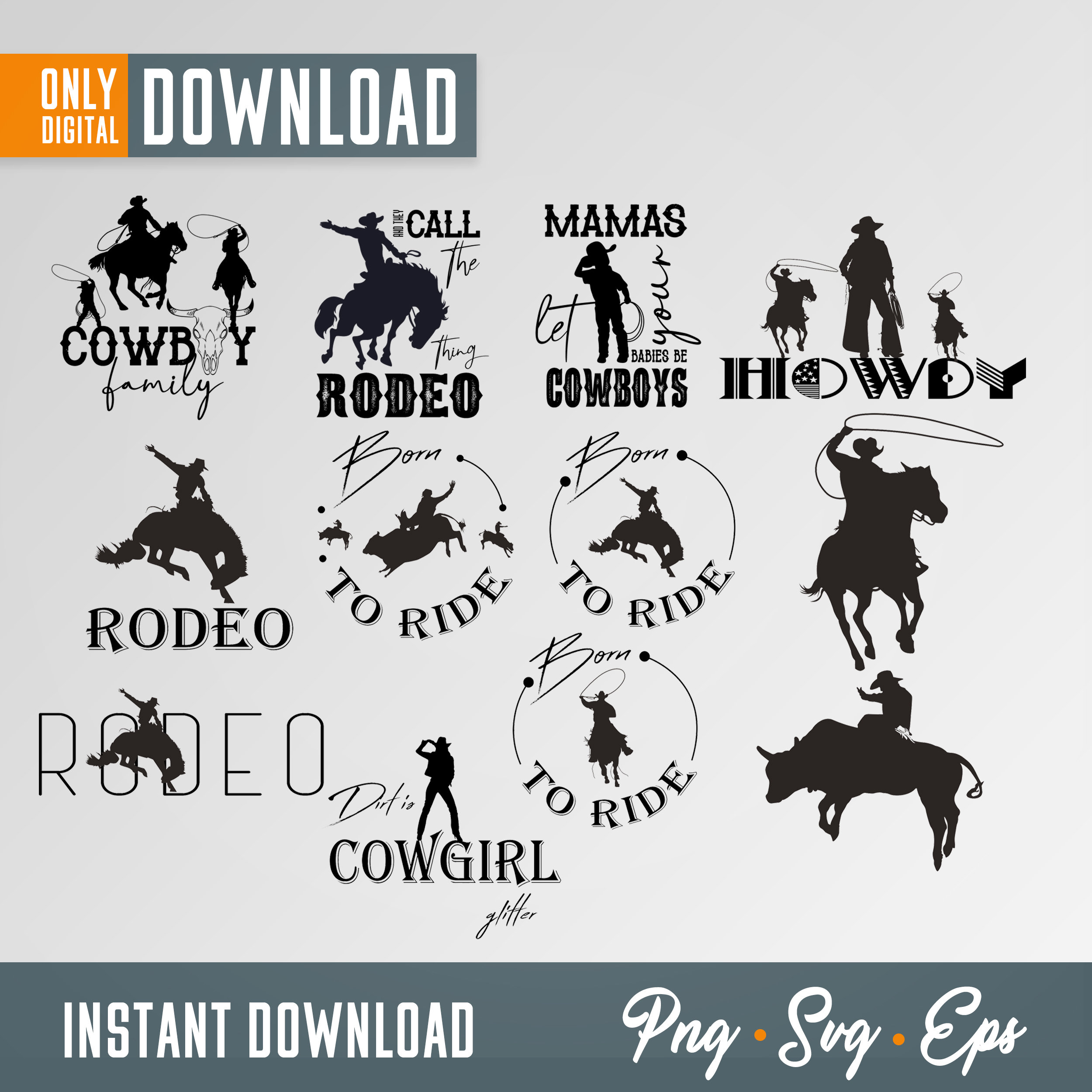 Rodeo Svg Rodeo Clipart Rodeo Rodeo Vector Western Svg - Etsy