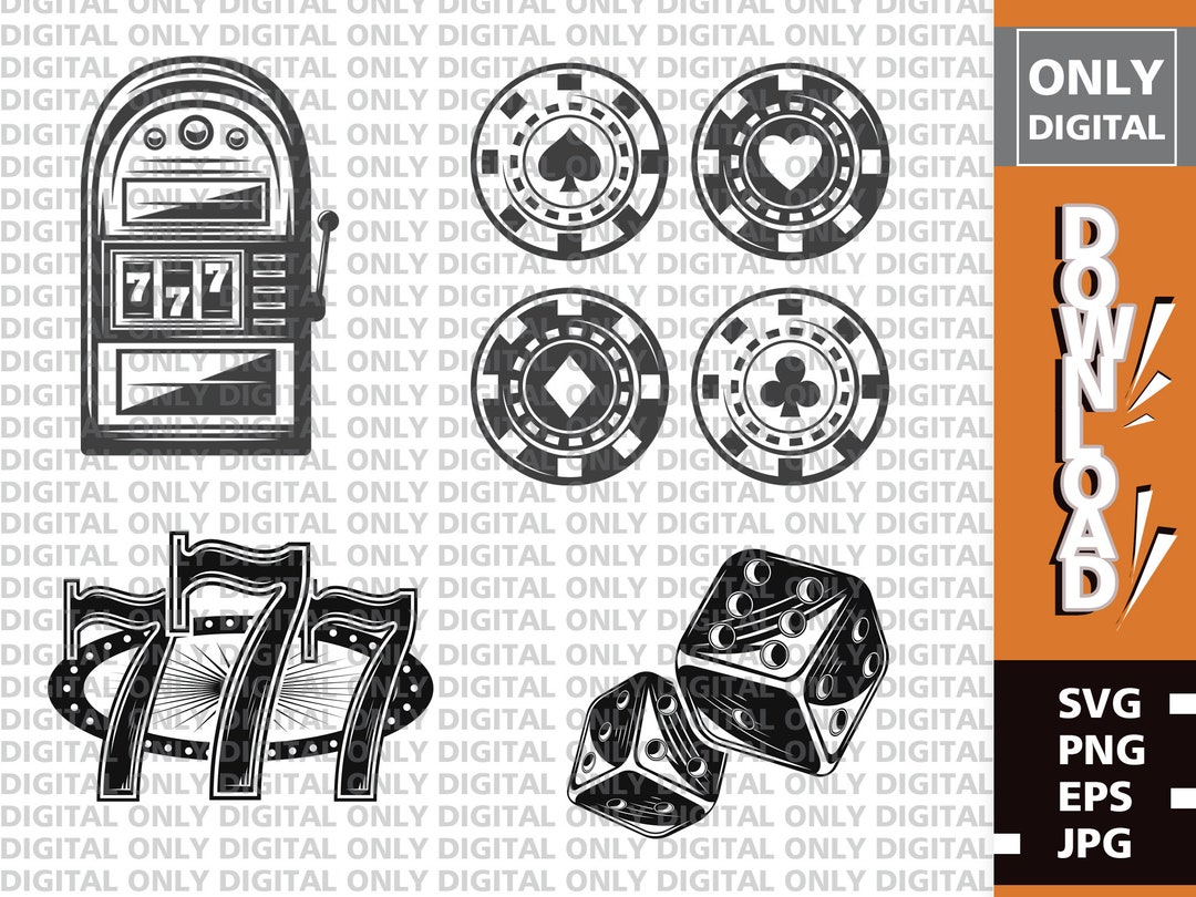Casino Svg , Casino Clipart, Dice Svg , Slot Machine Svg , Cards Svg ...