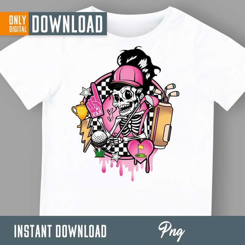 Funny Golf Mom Skeleton PNG, Retro Golf Design (digital Download) - Etsy