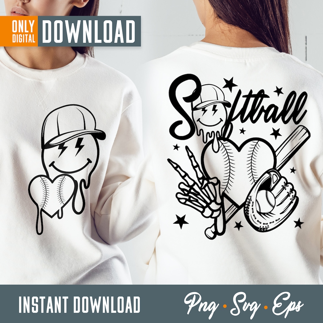 Girls Softball Svg Bundle Retro Softball Svg Png Softball - Etsy