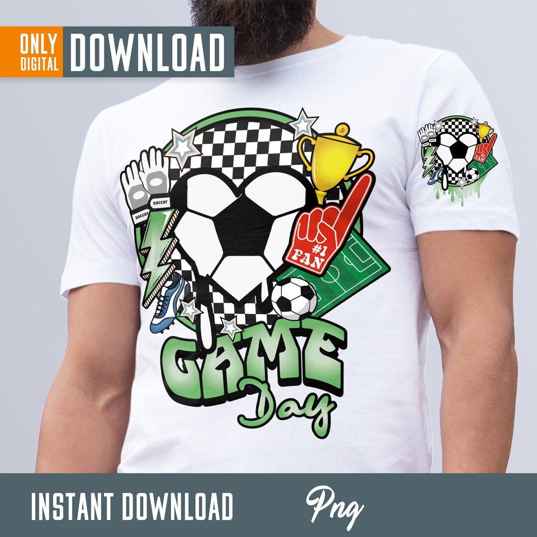 Retro Soccer Game Day Sublimation Design, Fan Art (digital Download) - Etsy