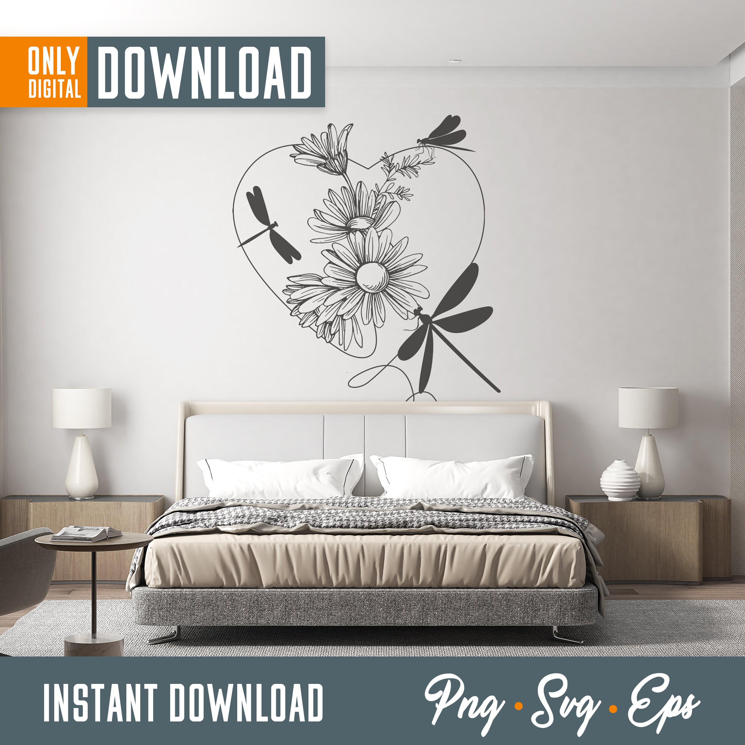 Daisy Heart SVG Clipart, Flower Cut Files (digital Download) - Etsy