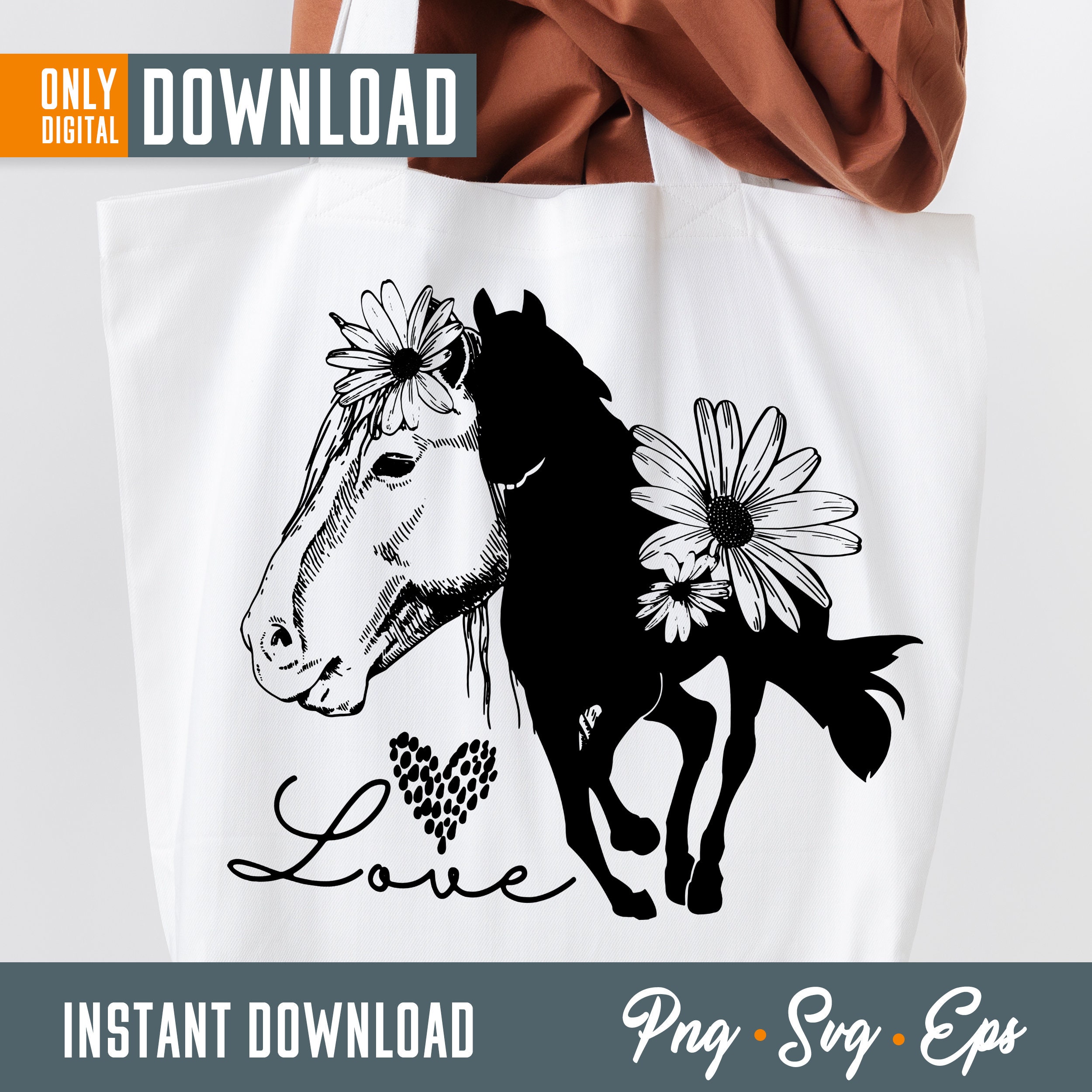 Pferd svg Pferd Clipart Pferd Svg Pferdekopf mit Blumen - Etsy Schweiz