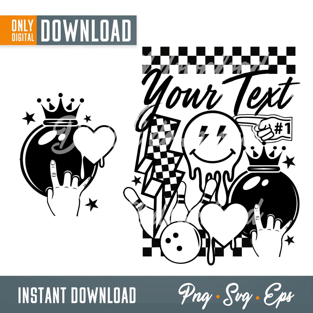 Bowling Custom Svg Bundle Bowling Monogram Svg Retro Bowling - Etsy