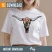 Cow Print Bull Skull PNG, Aztec Western Design (instant Download) - Etsy