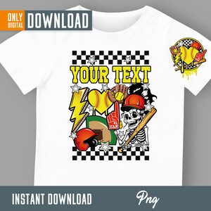 Retro Softball Png Smile Face Skeleton , Softball Png, Softball ...