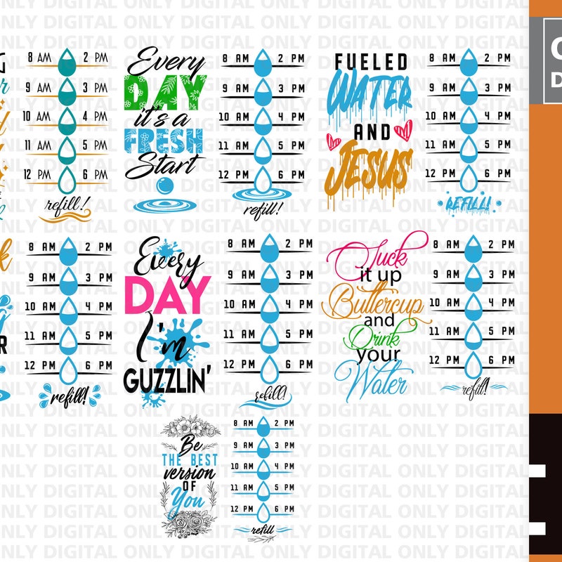 Water Bottle Svg - Etsy