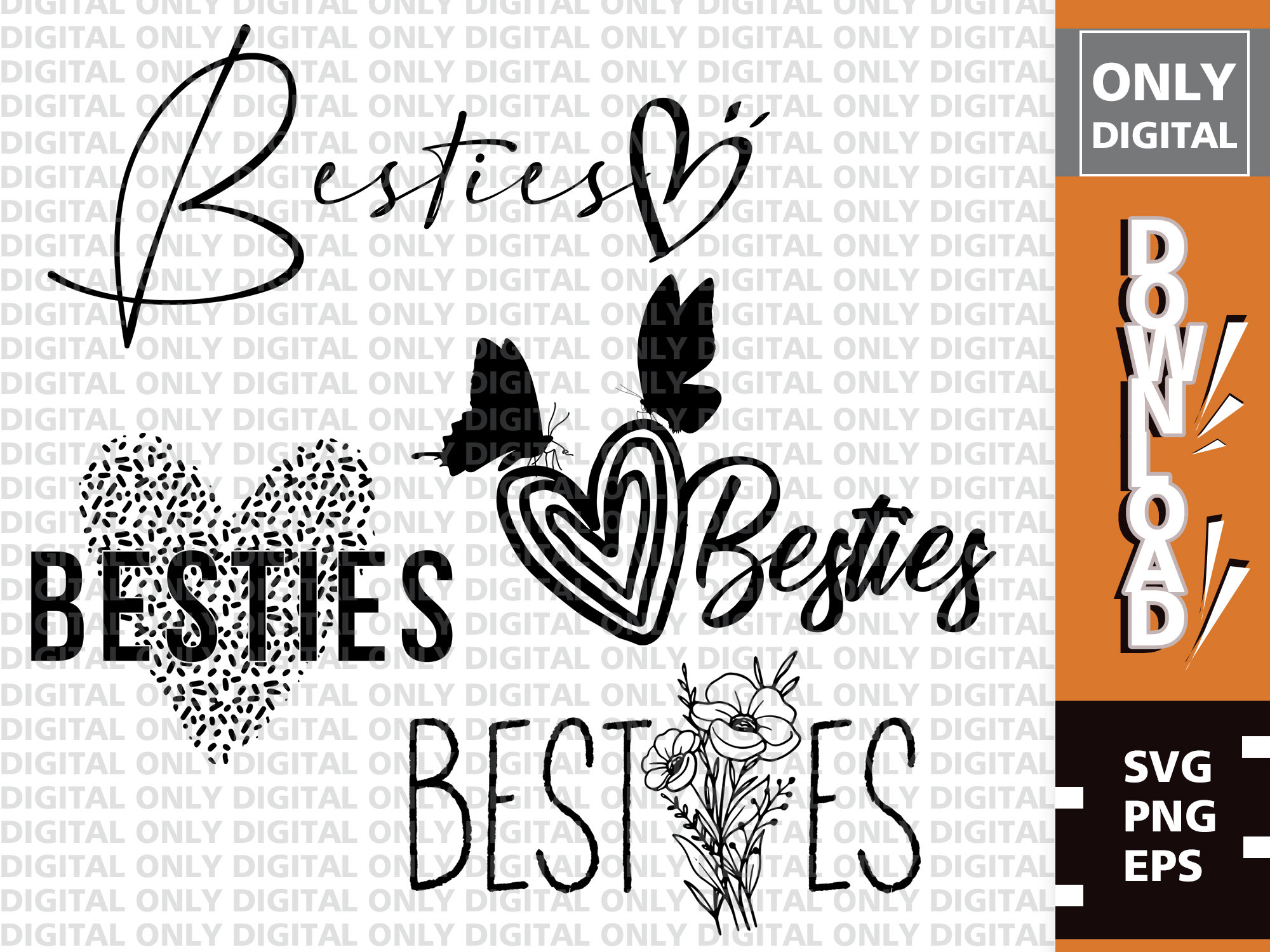 Best Friends Svg Bundle Besties Svg Friendship Svg Best - Etsy UK
