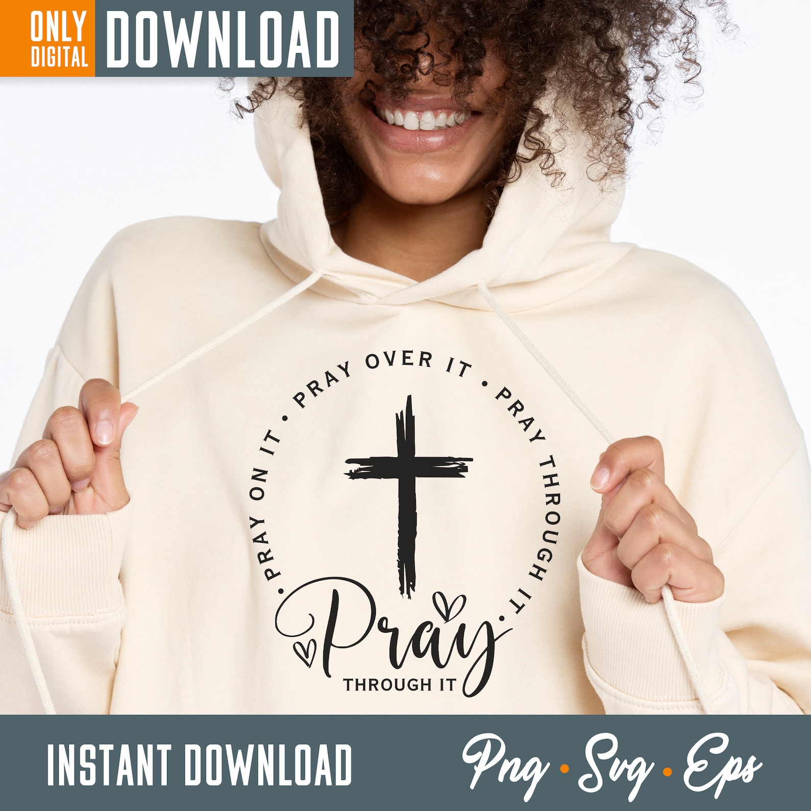 Pray on It Christian Cross SVG PNG, Prayer Sublimation Designs (digital ...