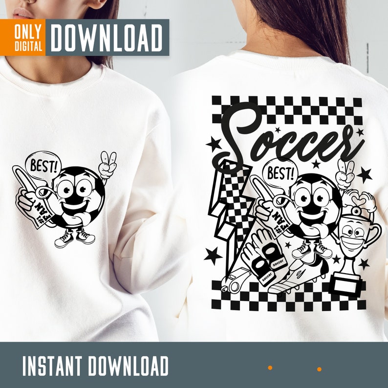 Retro Soccer Mom SVG Bundle, Smile Face, Shirt Design (digital Download ...