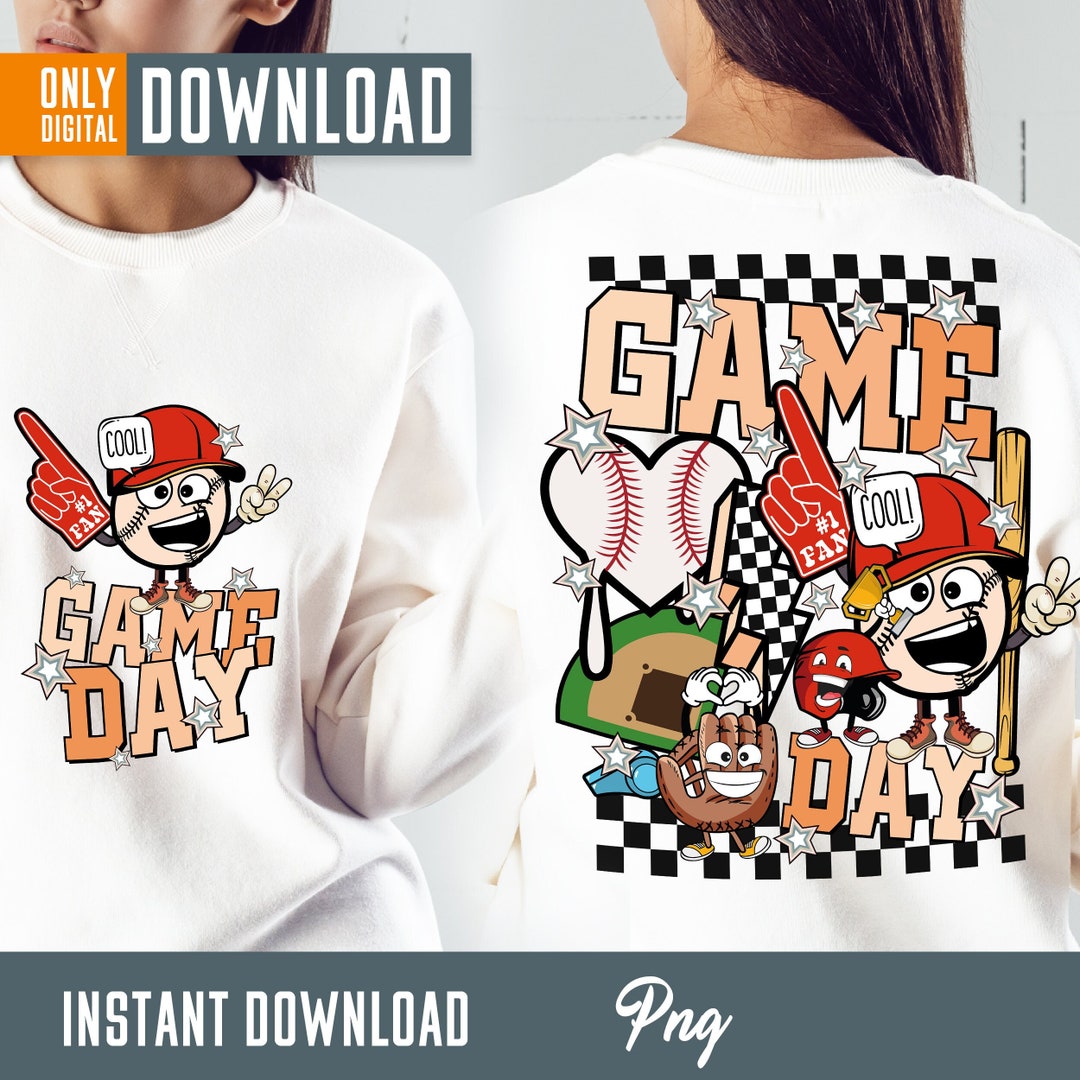 Game Day Baseball Png, Baseball Png, Tis the Season Baseball Png, Retro ...