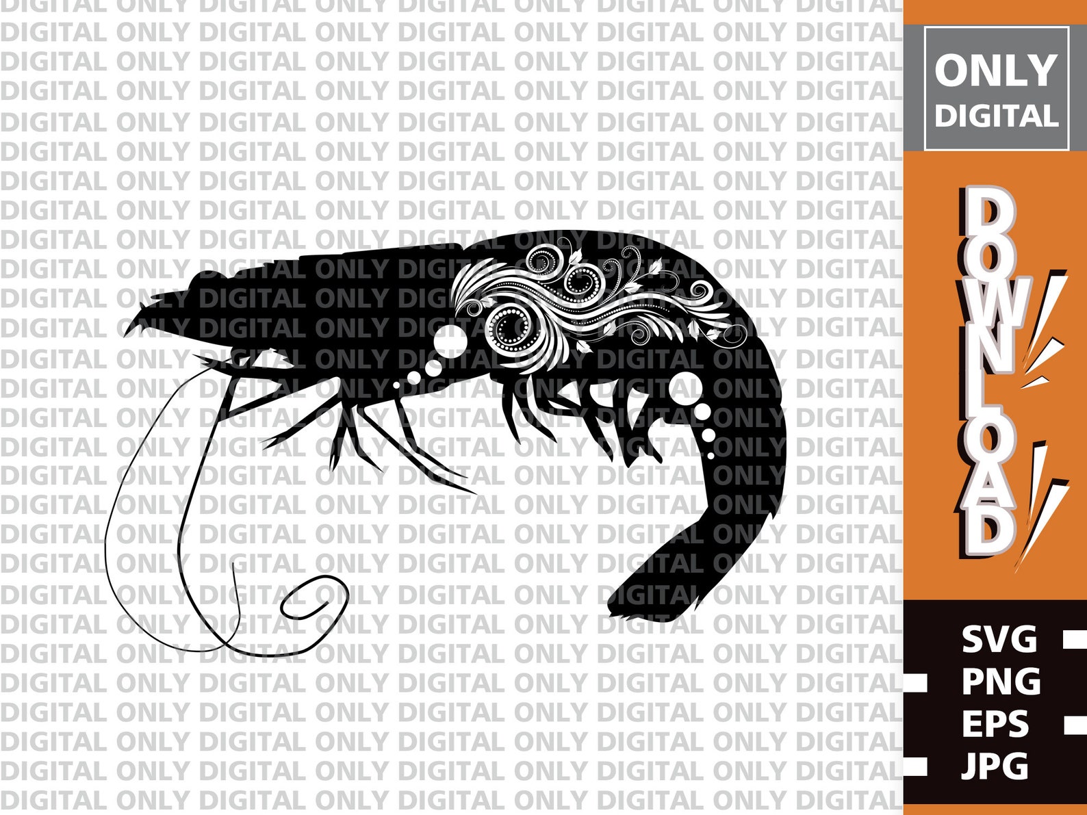 Cute Shrimp Svg Shrimp Svg Shrimp Clipart Shrimp Cut File - Etsy