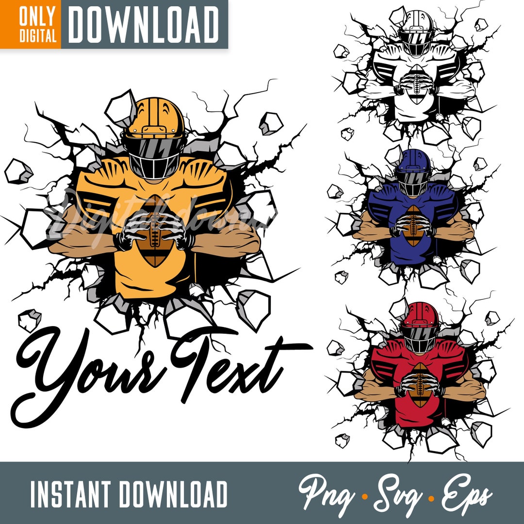 Retro Football Player Svg Png, Football Svg Png , Football Team Png ...