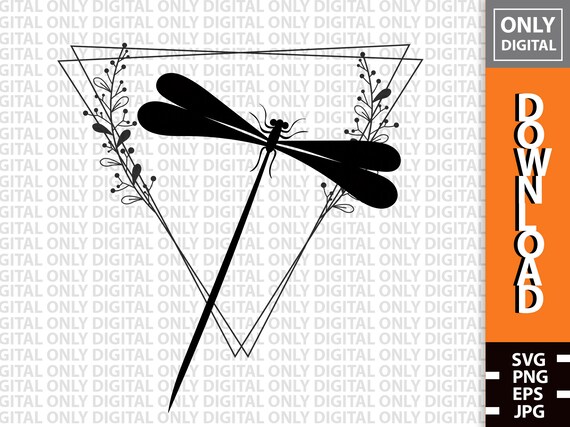 Boho Dragonfly Svg floral Svg dragonfly Wings Svg Flowers | Etsy
