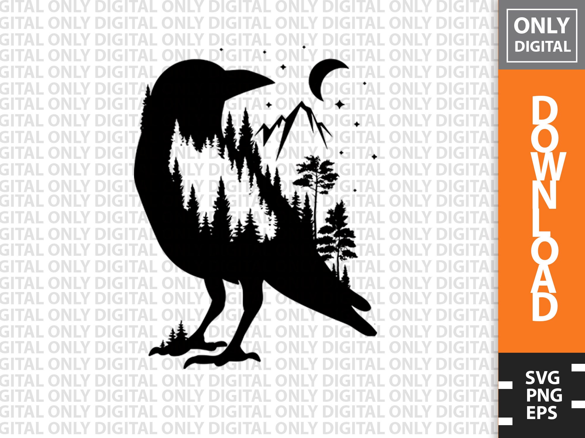 Crow Svg File Cute Crow Svg Raven Svg Black Crow Black - Etsy