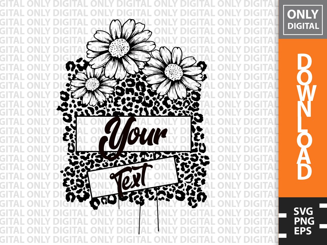 Floral Leopard Name Frame SVG Bundle (digital Download) - Etsy