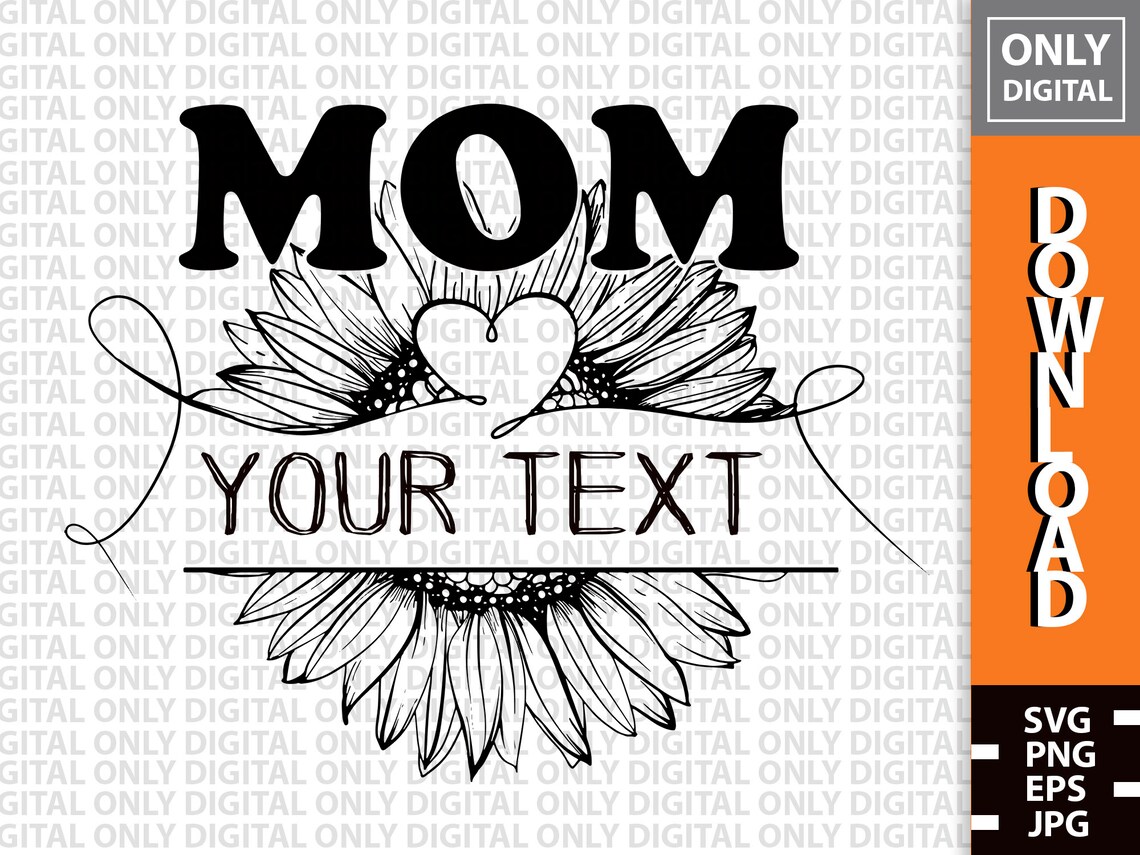 Mom Floral Monogram Svg Mom Svg Love Momsvg Mother Svg - Etsy