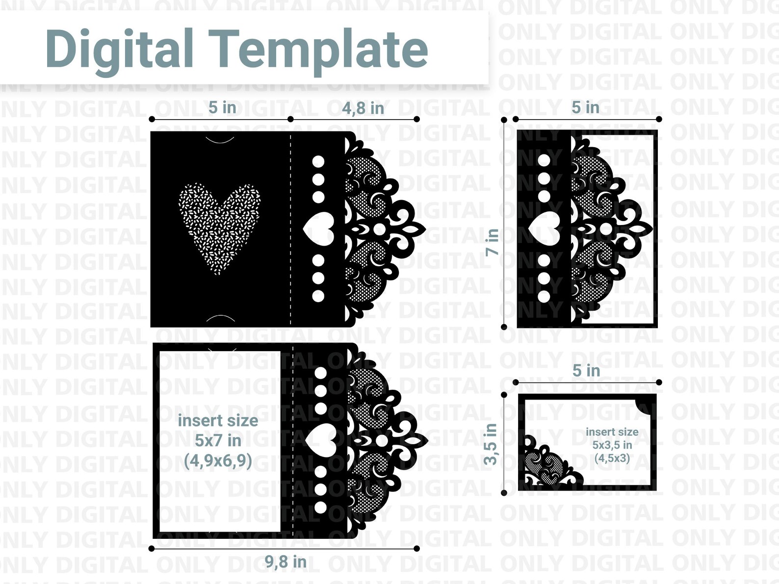 Wedding Invitation Template Wedding SVG Invite Holder - Etsy