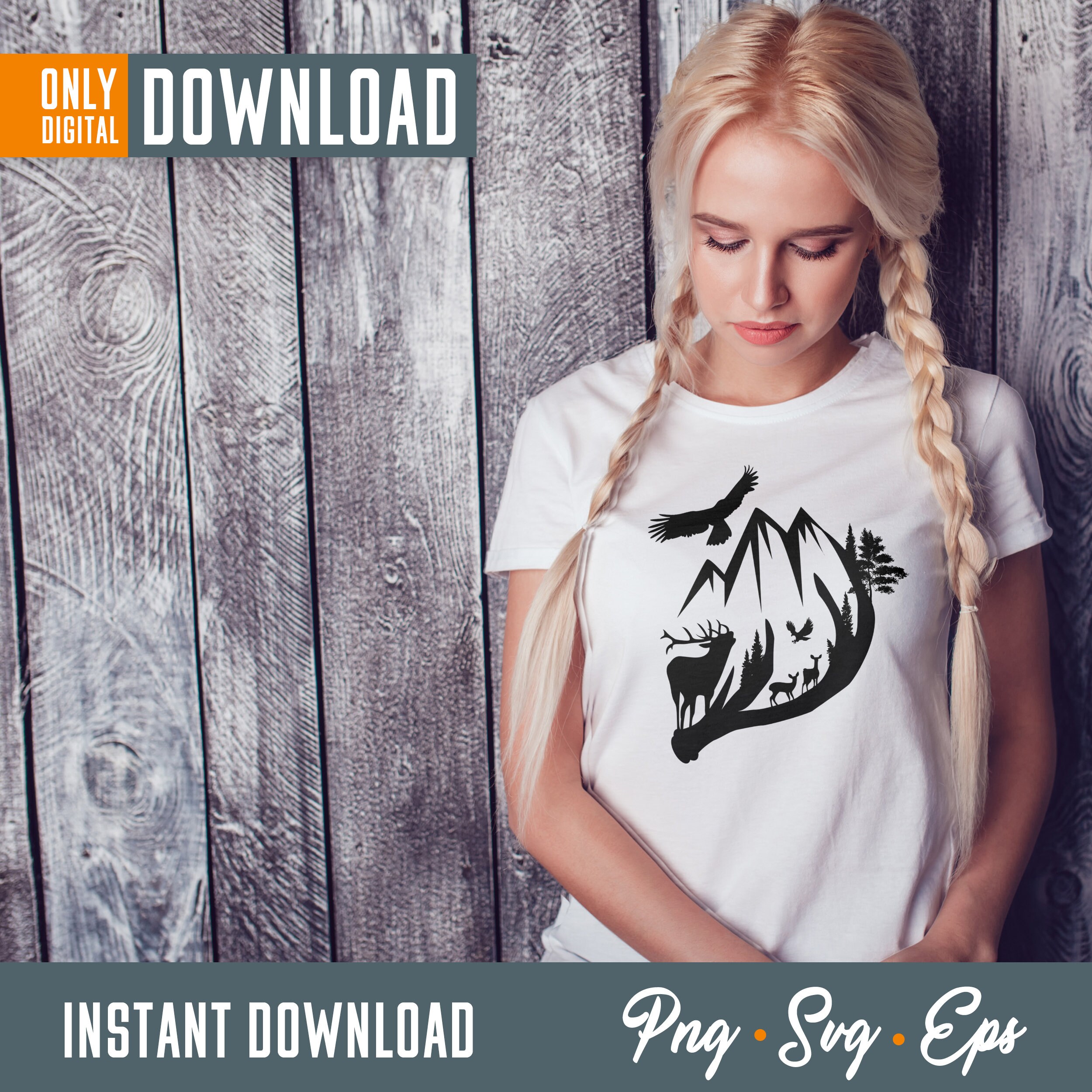 Elk Antlers Scene Svg Bundle Elk Svg Hunting Svg Elk - Etsy Canada