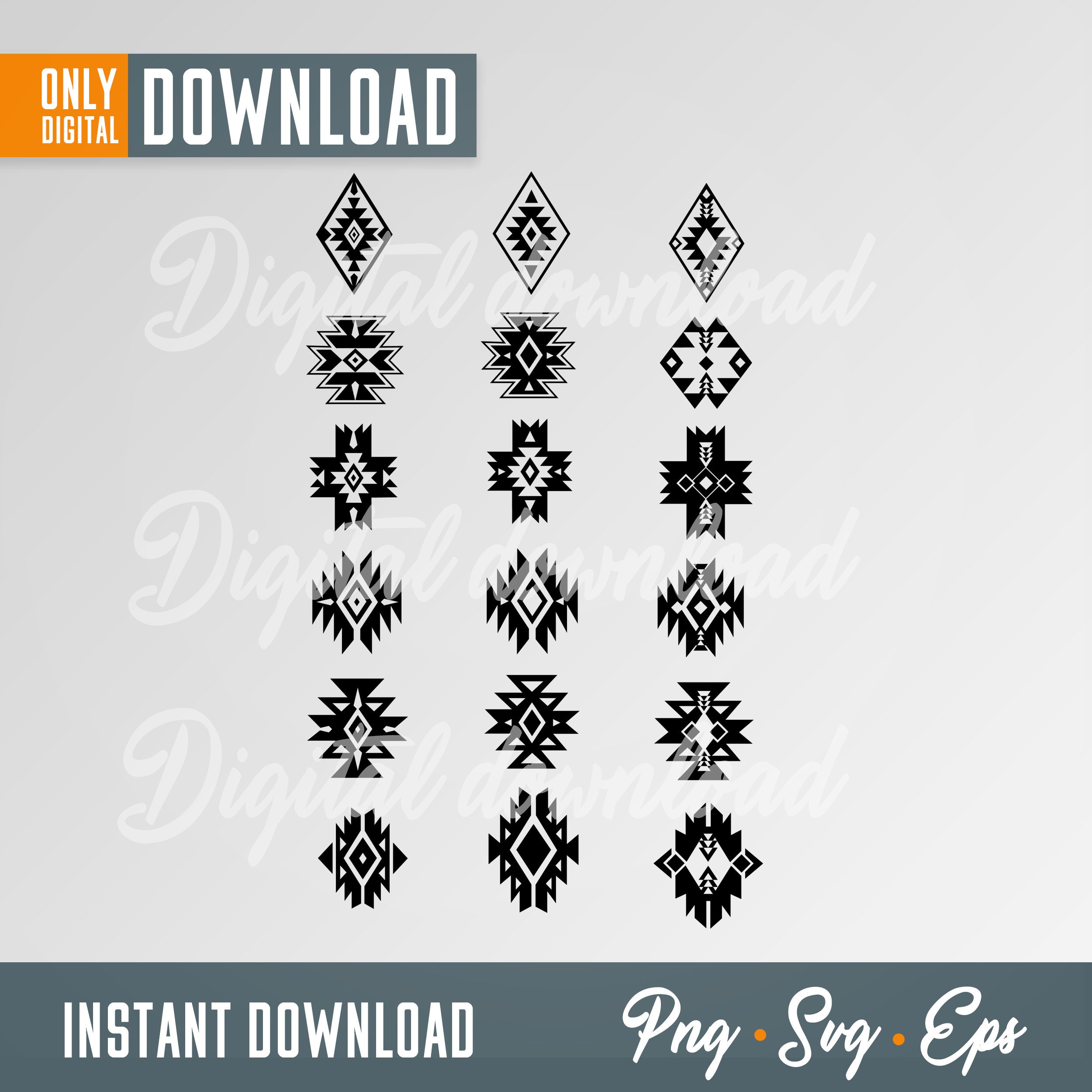 Tribal Tribal Clipart Aztec Svg Native American Indian - Etsy Canada