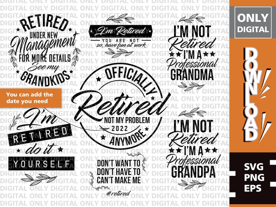 Retired Svg, Retired Svg Bundle, Retirement Svg, Retired Vector ...