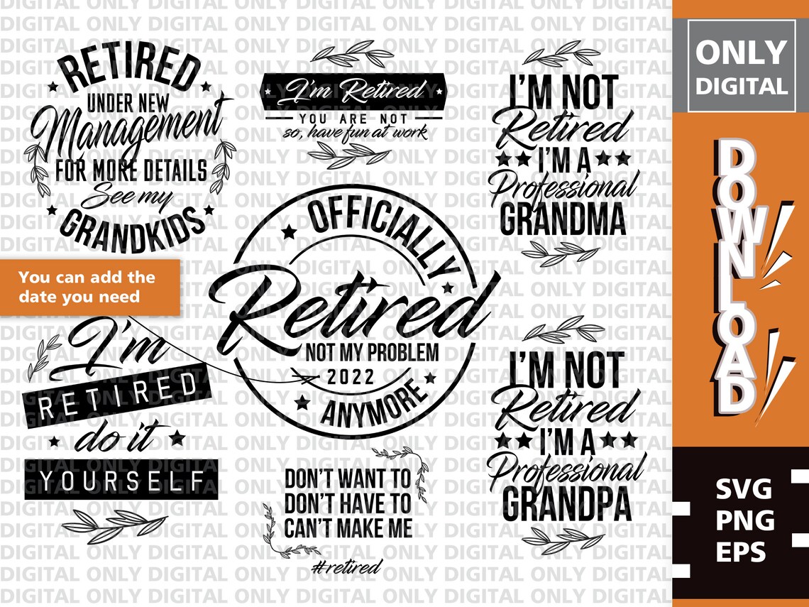 Retired Svg Retired Svg Bundle Retirement Svg Retired - Etsy
