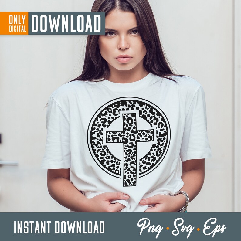 Leopard Cross Svg Png Bundle Sublimation Design, Christian Svg, Digital ...