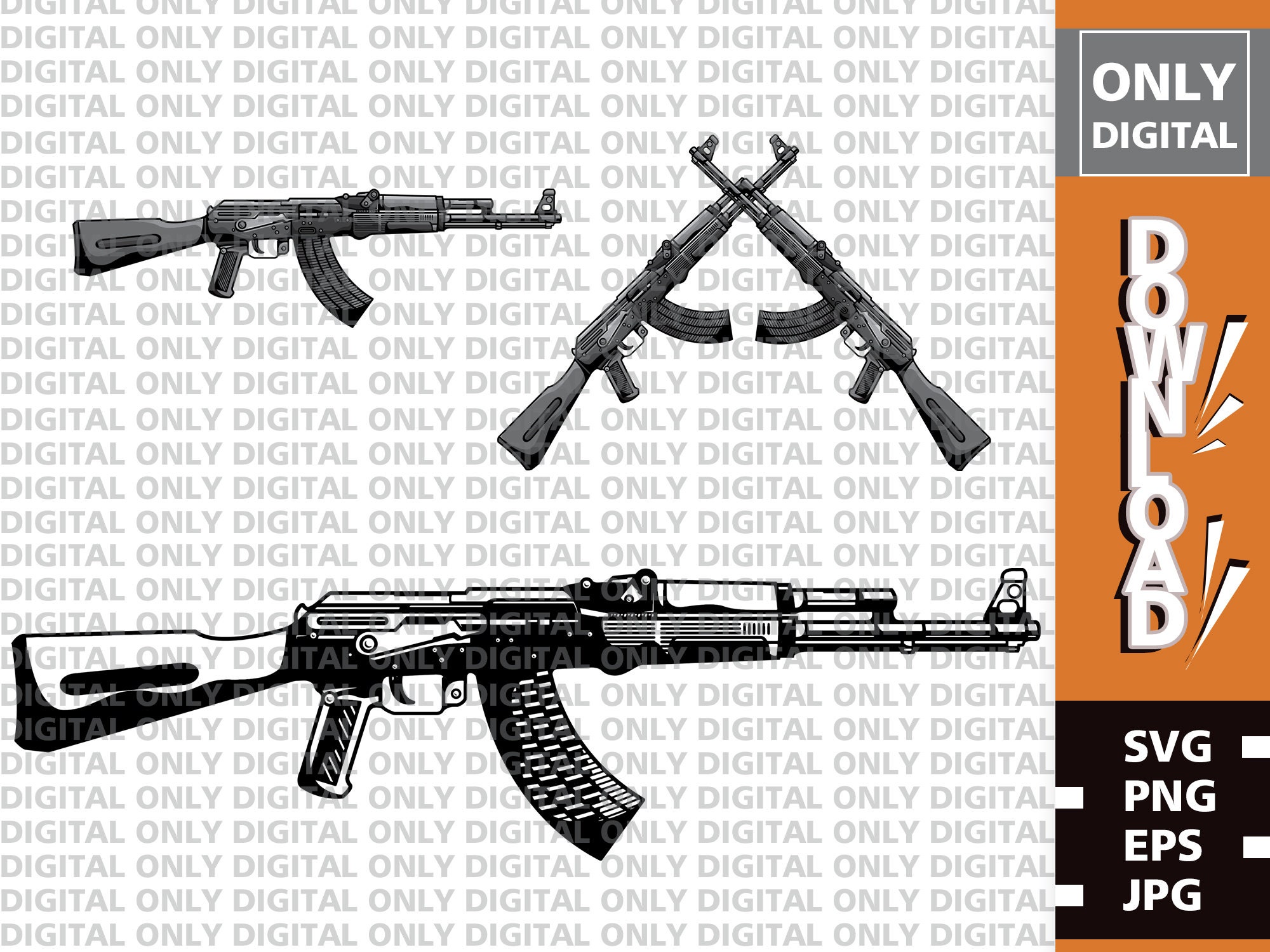 Ak47 Svg Ak 47 Svg Ak47 PNG Rifle Svg Ak 47 Bundle Ak47 - Etsy UK