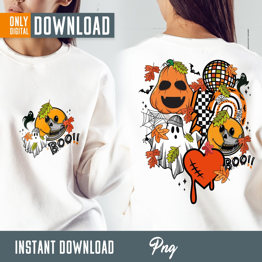 Retro Halloween Png Sublimation Design, Halloween Smile Face Png ...
