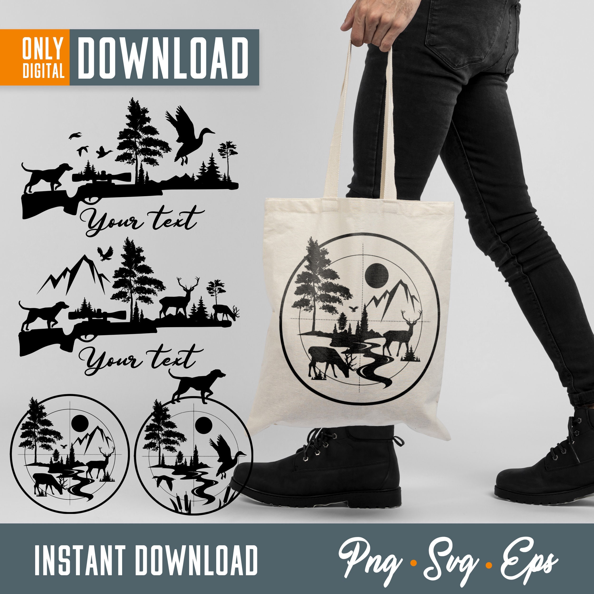 Hunting Svg, Hunting Monogram Svg, Hunting Svg Bundle Pack, Deer ...