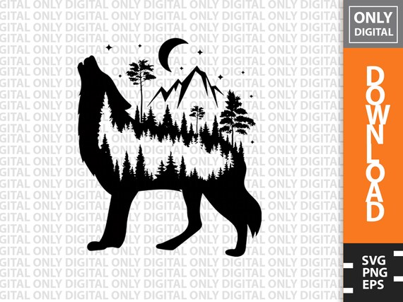 Wolf Svg File Mountain Wolf Svg Bundle Wolf Art Wolf | Etsy